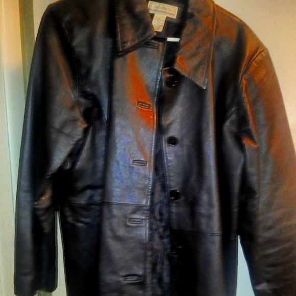 Passport | Jackets & Coats | Passports Ladies Long Black Leather Jacket ...